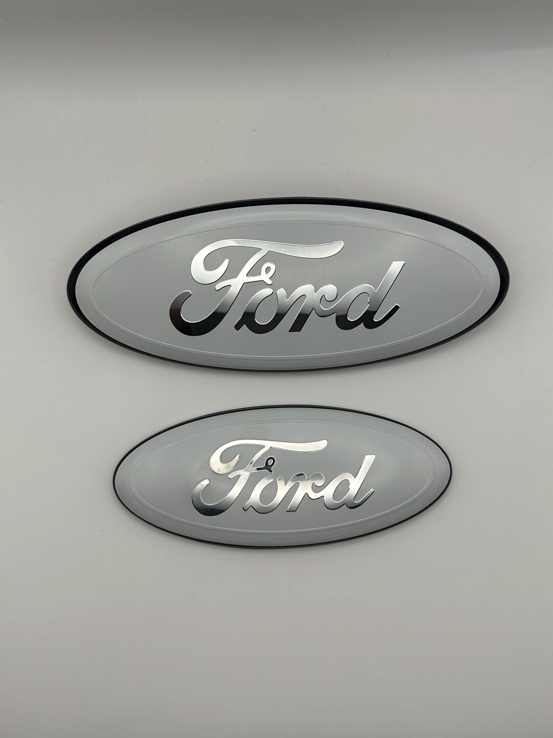Ford Compatible Badge Set 7 and 9 White and Chrome - Etsy