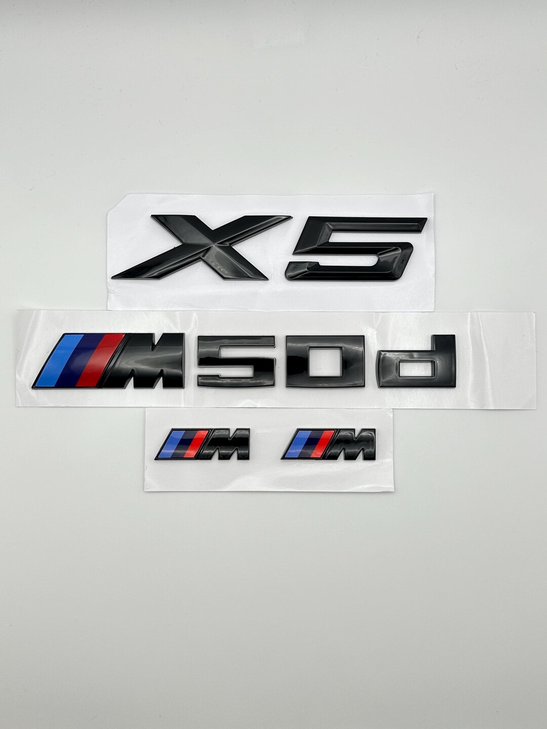 BMW X5 M50d Gloss Black Badge Set for Boot and Front Fenders - Etsy