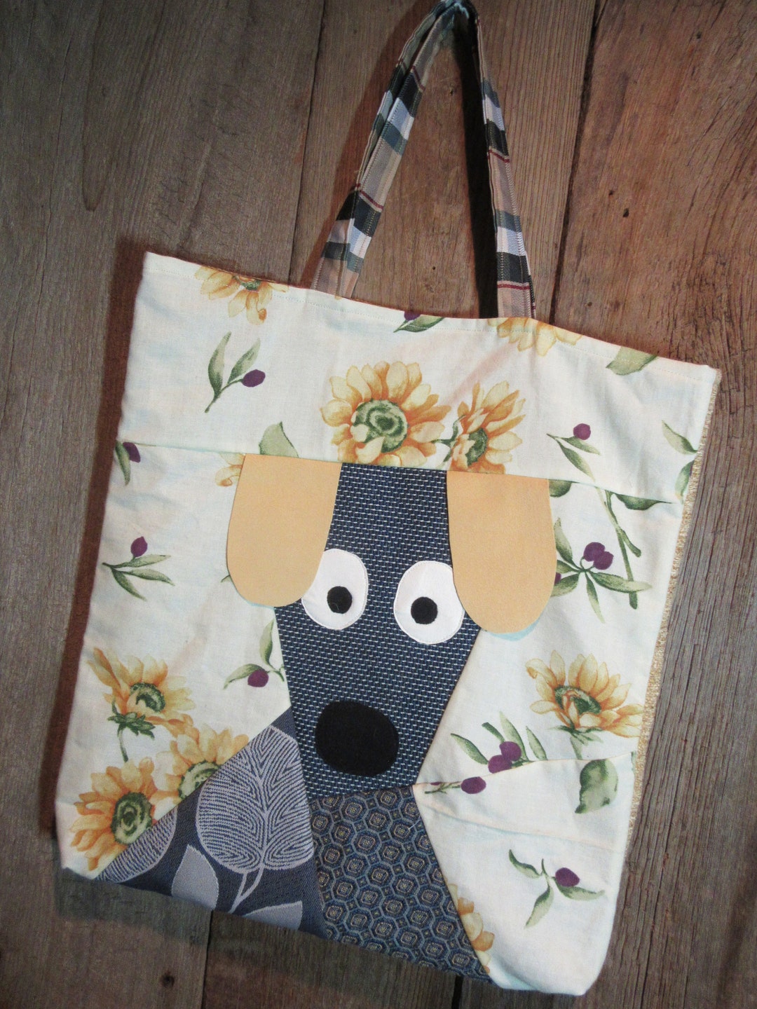 Happy Blue Puppy Dog Book Bag Dog Market Bag Dog Tote Bag - Etsy