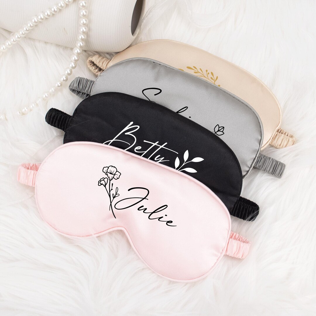 Personalized Satin Sleep Eye Masks, Custom Bridesmaid Proposal Gifts ...