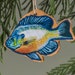 Bluegill, Wood, Christmas, Tree Ornament, Handmade, Watercolor, Fish ...