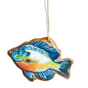 Bluegill, Wood, Christmas, Tree Ornament, Handmade, Watercolor, Fish ...
