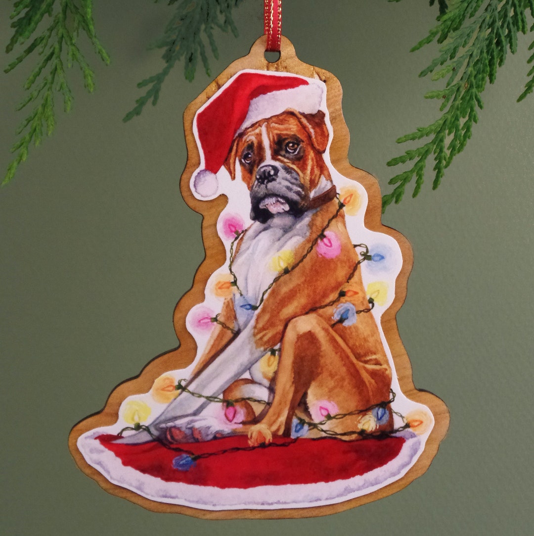 Boxer Ornament, Fawn Boxer, Boxer Ornament, Boxer,christmas Ornament ...
