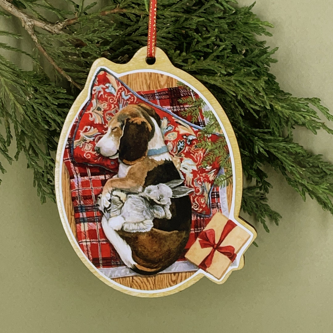 Beagle Ornament, Bunny Ornament, Christmas Ornament, Beagle Gifts ...
