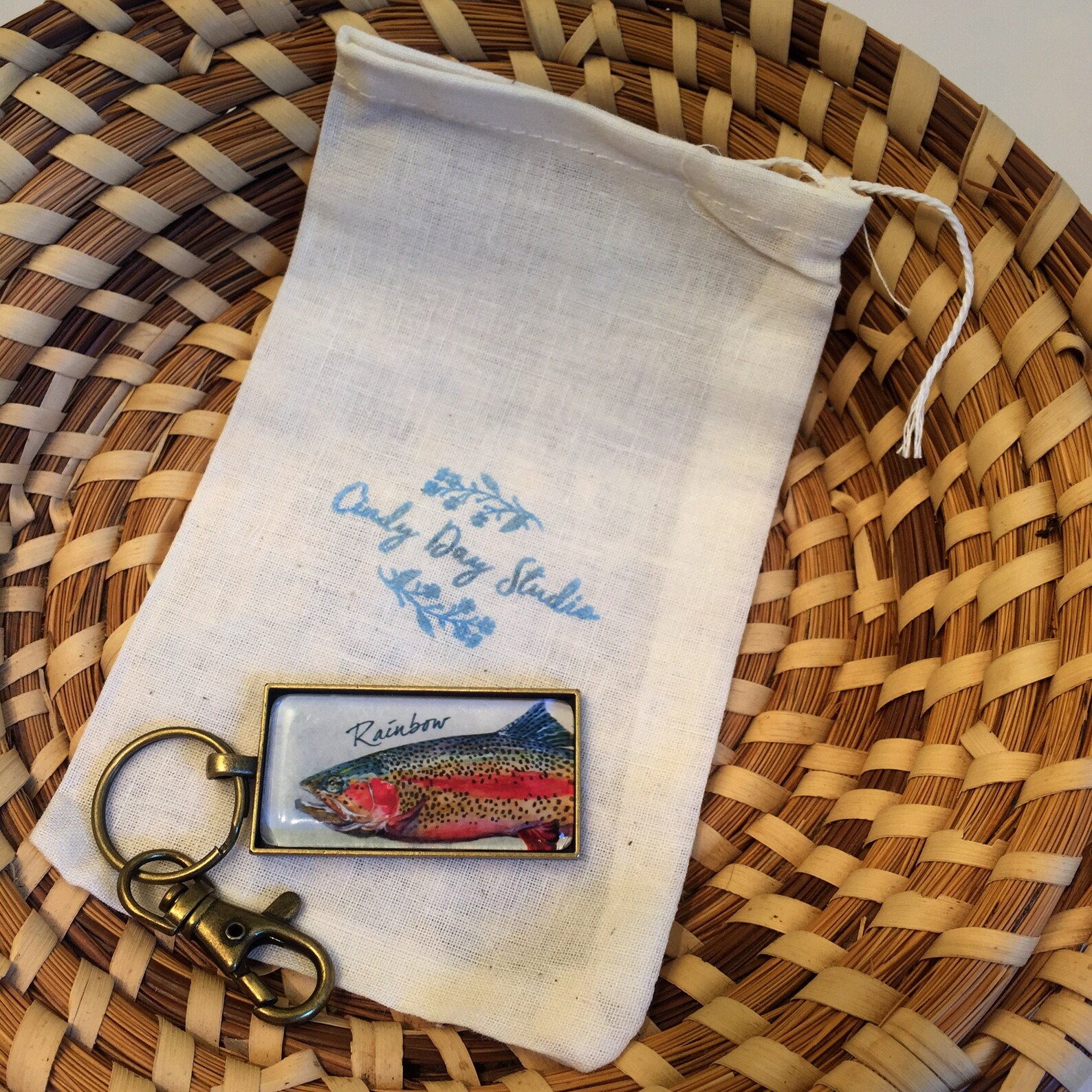 Rainbow Trout, Keychain, Watercolor Trout, Trout Art, Fishing Art, Fly ...