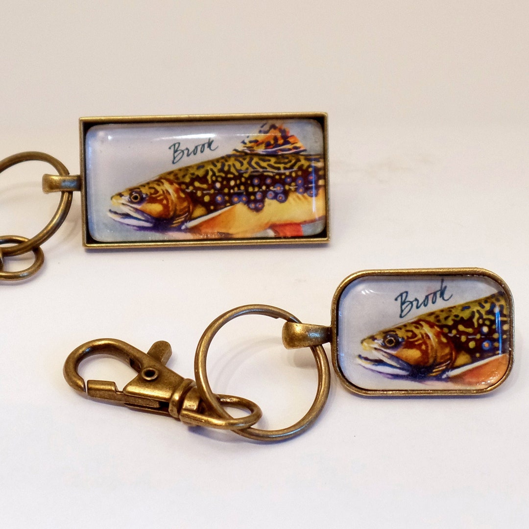 Handmade, Fly Fishing, Keychain, Brook Trout, Appalachian Brook ...