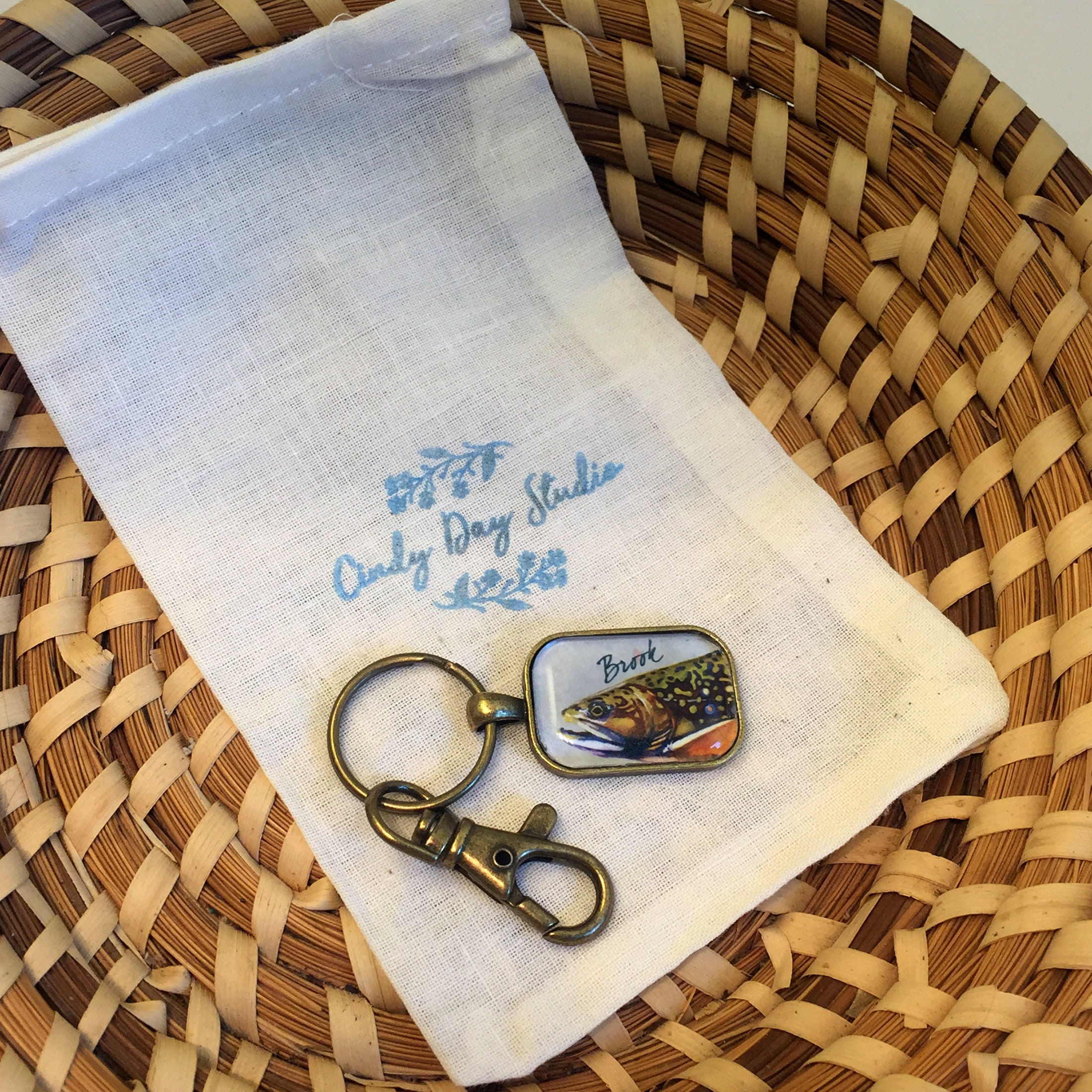 Handmade, Fly Fishing, Keychain, Brook Trout, Appalachian Brook ...
