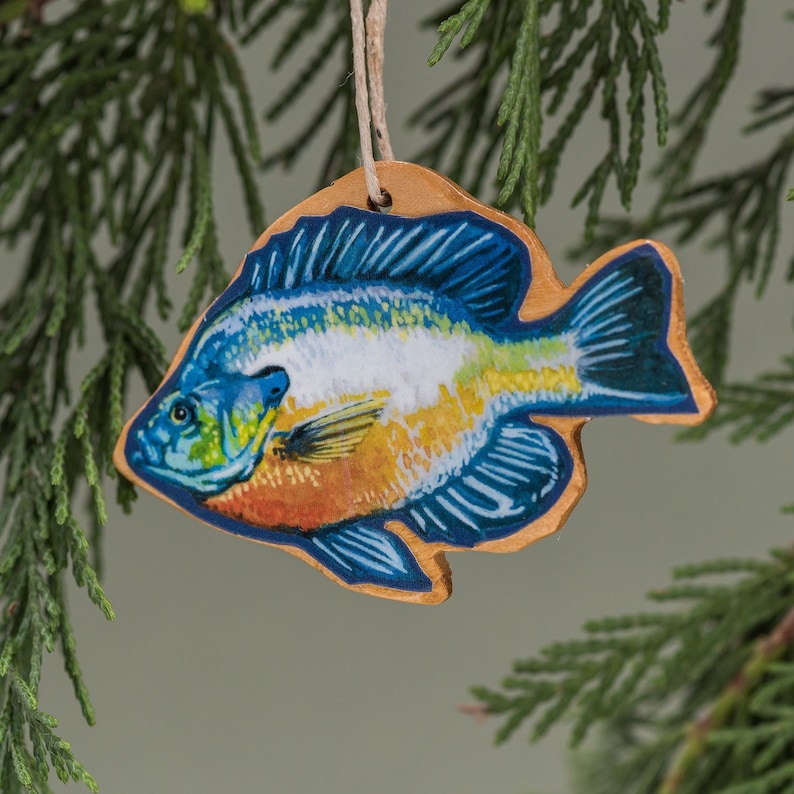 Bluegill Wood Christmas Tree Ornament Handmade | Etsy