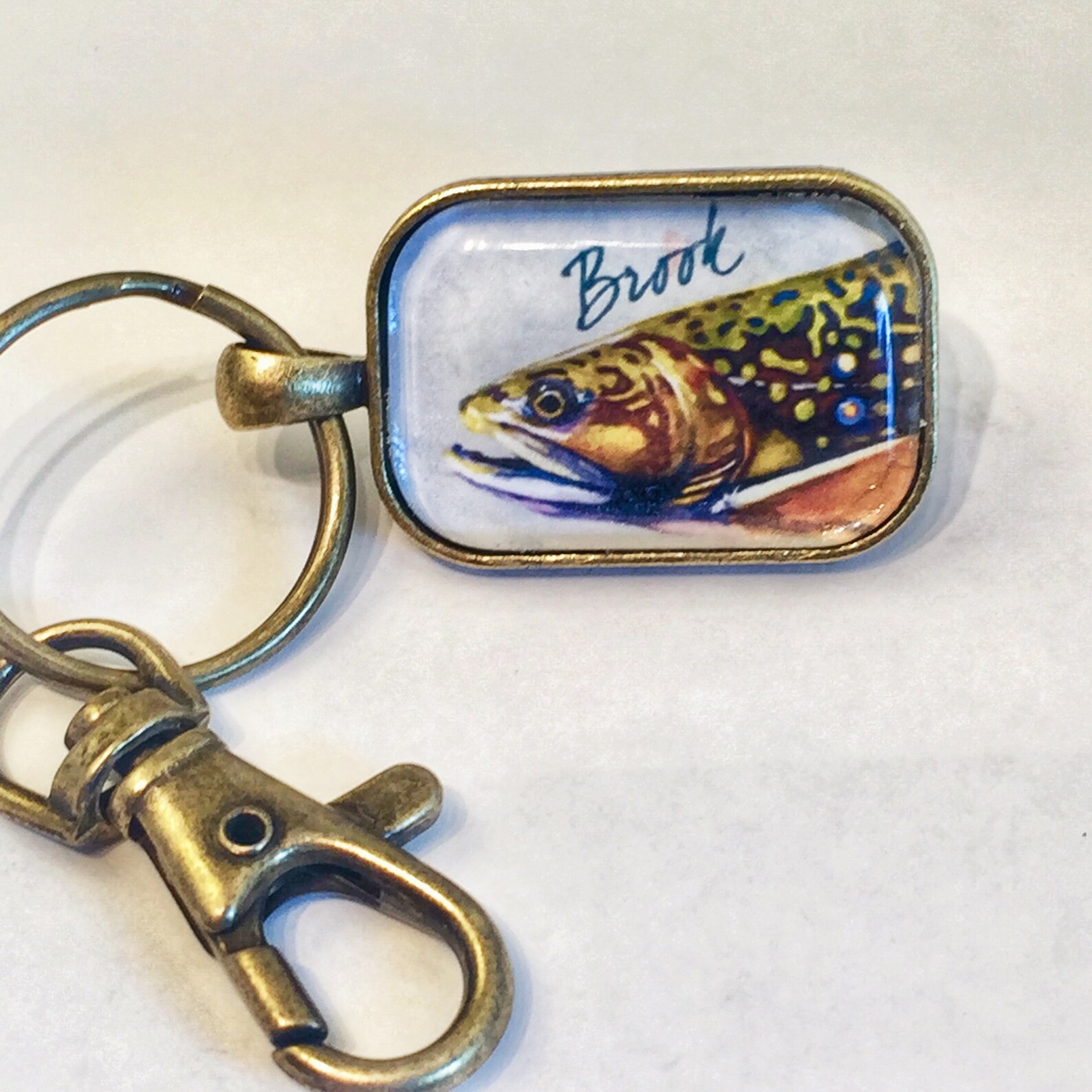 Handmade, Fly Fishing, Keychain, Brook Trout, Appalachian Brook ...