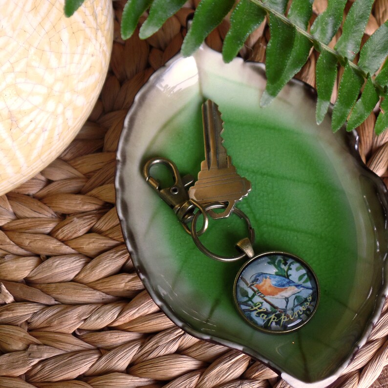 Bluebird of happiness Keychain Handmade Bluebird | Etsy