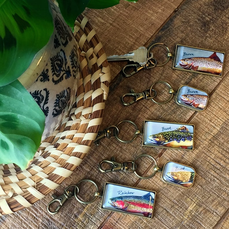 Handmade, Fly Fishing, Keychain, Brook Trout, Appalachian Brook ...