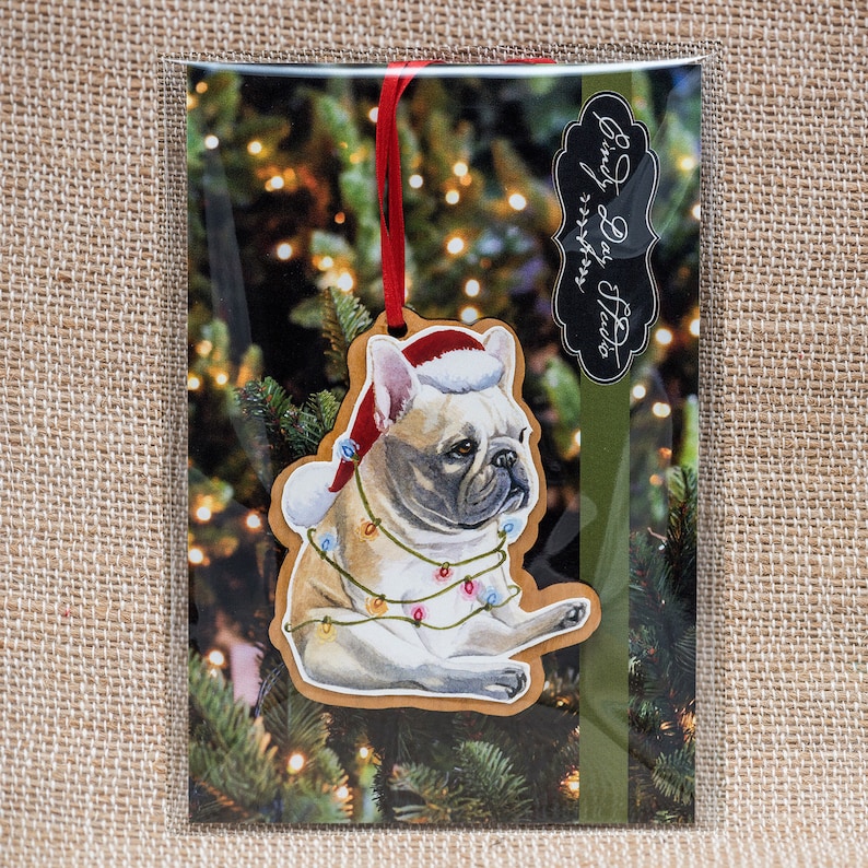 French Bulldog, Christmas Ornament, Wood Tree Ornament, Handmade ...