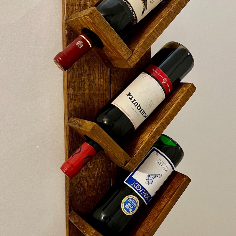 Rustic Wine Rack for Wall - Etsy