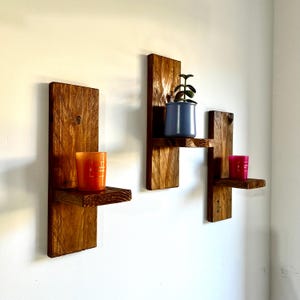 Small Rustic Wooden Wall Shelf Handmade – Farmhouse Display Shelf - Etsy