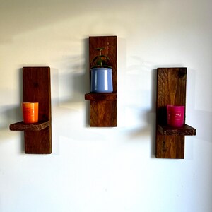 Small Rustic Wooden Wall Shelf Handmade – Farmhouse Display Shelf - Etsy