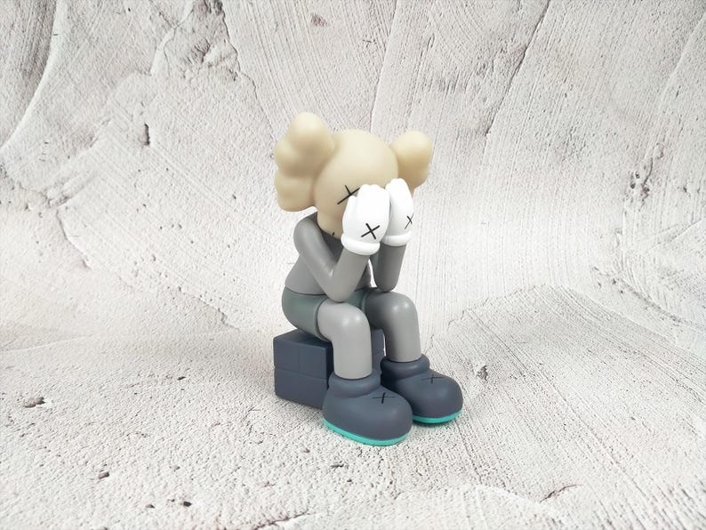 KAWS Sit Statue 3D KAWS Statue-modern Art Decor Desk & Home Accent - Etsy