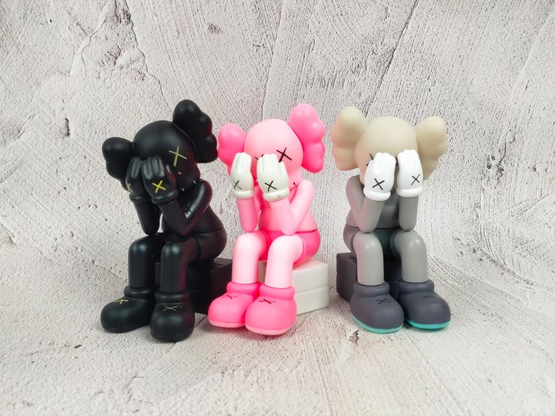 KAWS Sit Statue 3D KAWS Statue-modern Art Decor Desk & Home Accent - Etsy