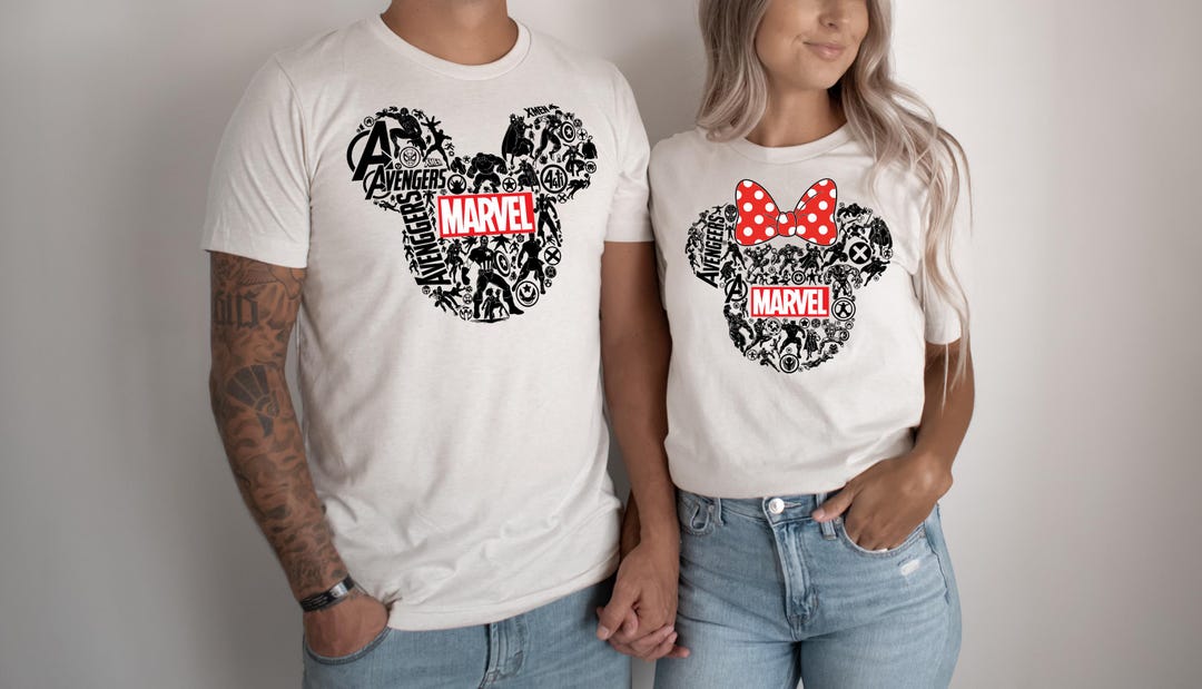 Marvel Mickey Minnie Head Shirt, Avengers Disney Shirt, Marvel Minnie ...