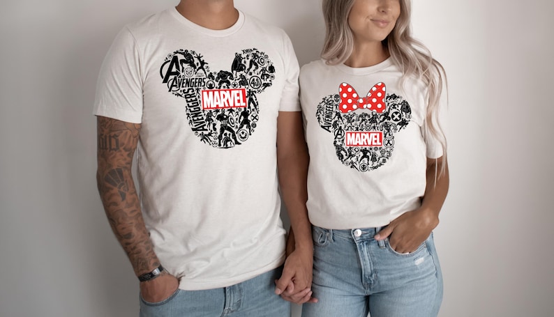 Marvel Mickey Minnie Head Shirt, Avengers Disney Shirt, Marvel Minnie ...
