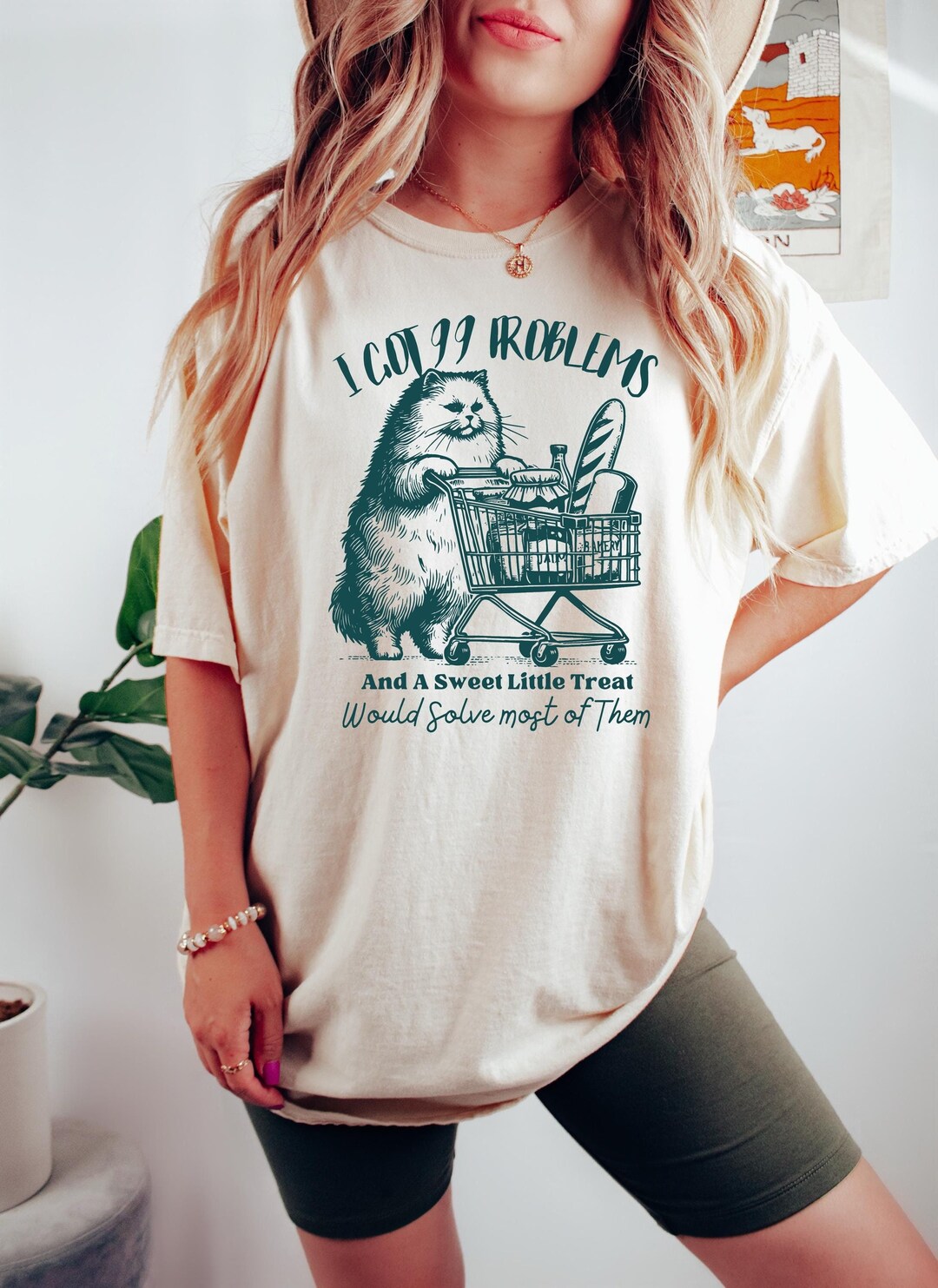 I Got 99 Problems Shirt, Trendy Vintage Shirt, Retro Funny Cat Grocery ...