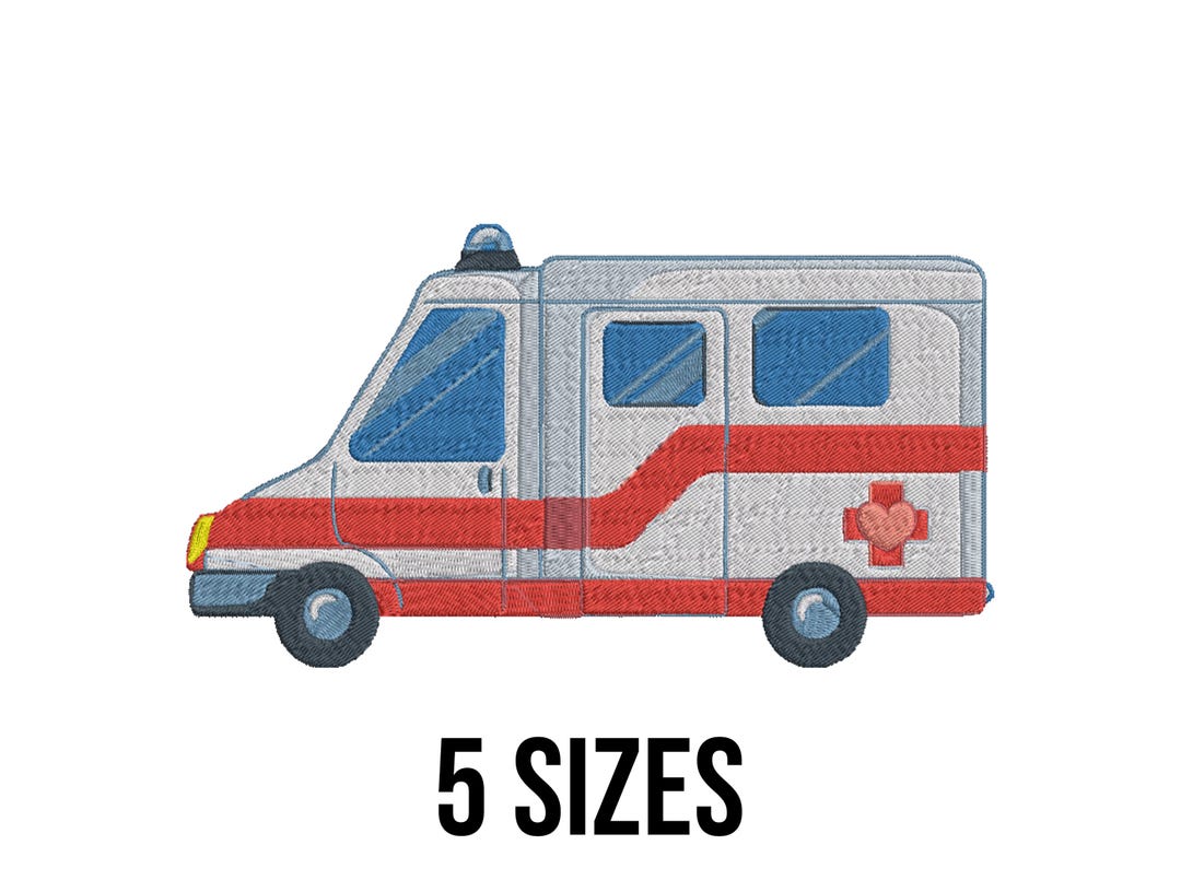 Ambulance Embroidery Design Files - Medical Service Transport ...