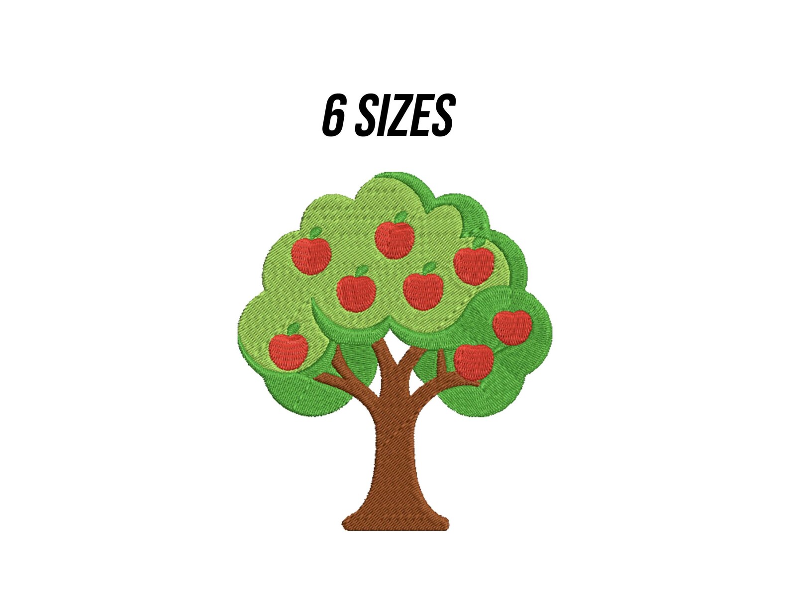 Apple Tree Embroidery Design, Fruit Machine Embroidery, Nature Scene ...