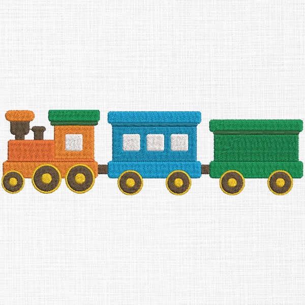 Train Embroidery Design - Etsy