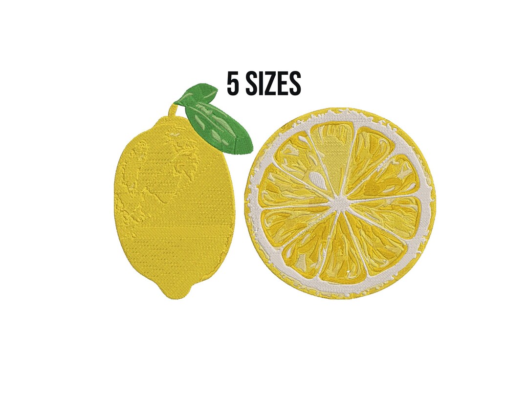 Lemons Embroidery Design, Fruit Embroidery, Summer Citrus Embroidery ...