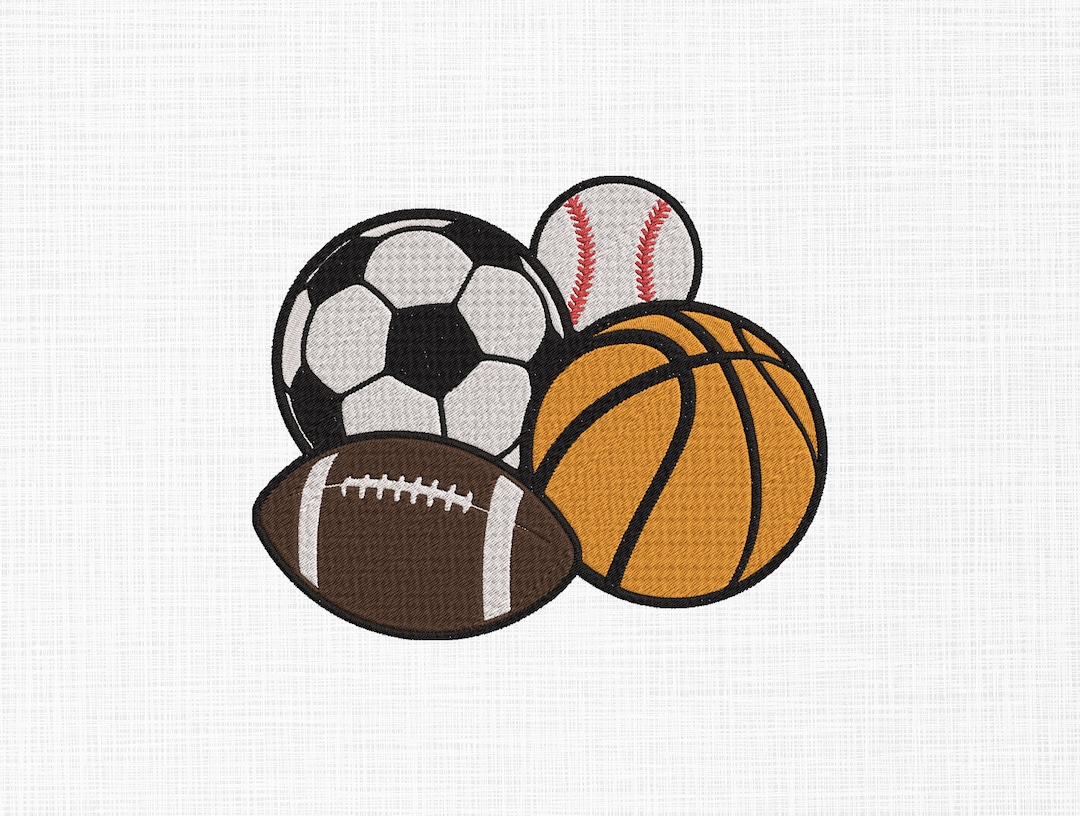 Sport Balls Embroidery Design Balls Embroidery Design Sports Embroidery ...