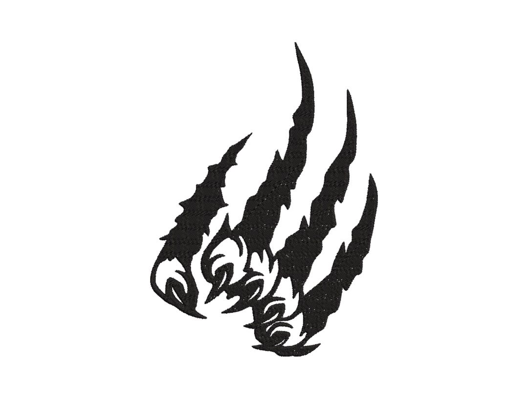Claw Marks Embroidery Design - Claws Scratch Embroidery Files - Wild ...