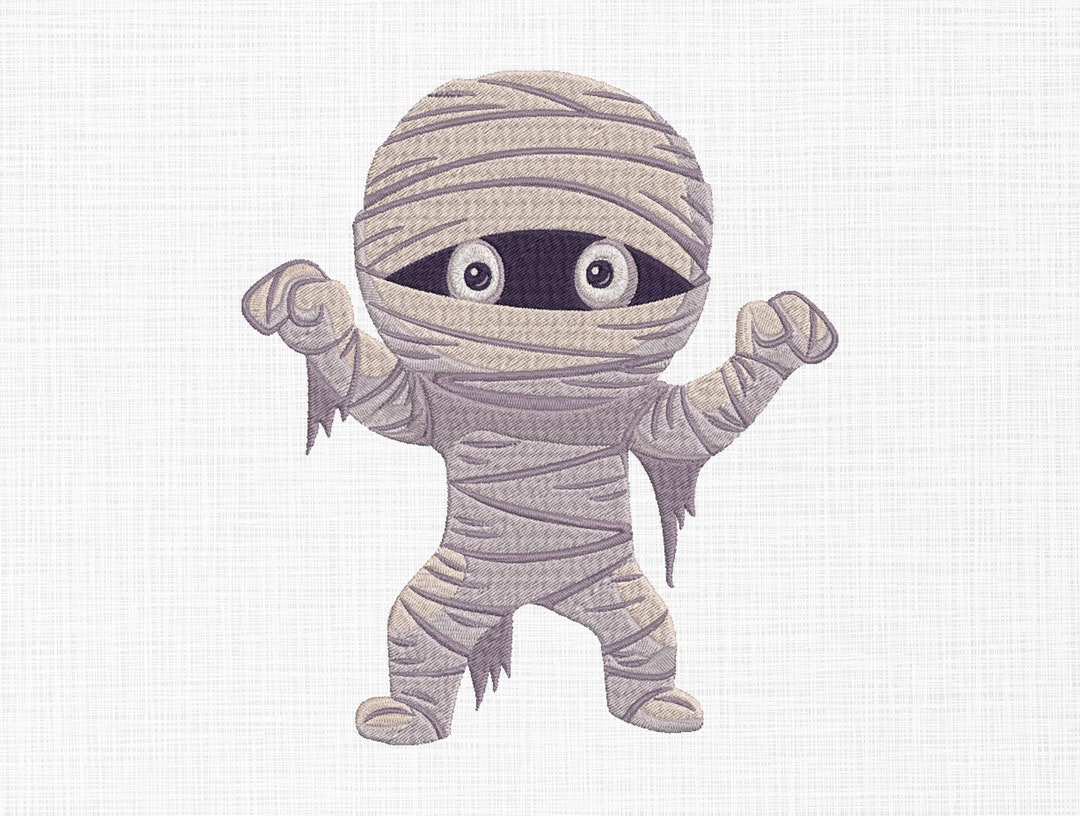 Mummy Embroidery Design Halloween Embroidery Design Halloween Mummy ...
