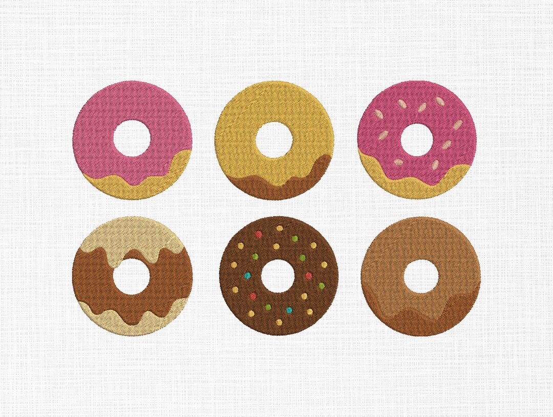 Donuts Embroidery Design Donuts Bundle Embroidery Design Sweet ...