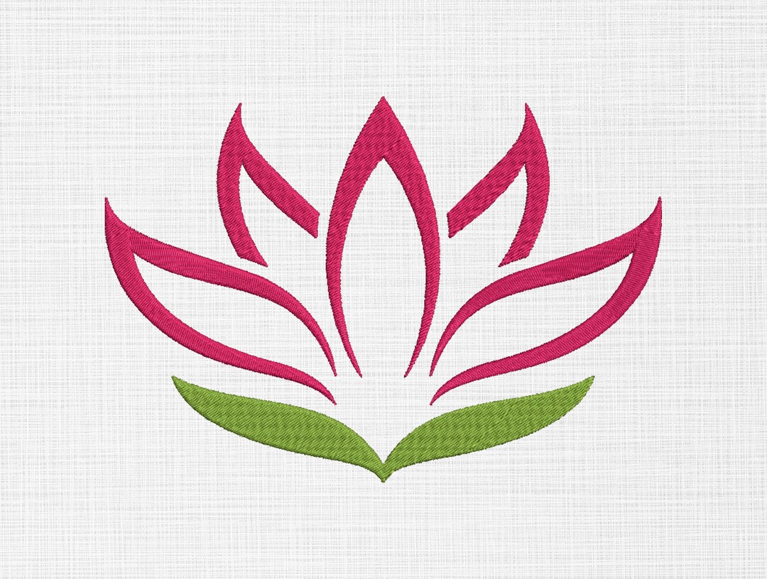 Lotus Flower Embroidery Design Flower Embroidery Design Line Art ...