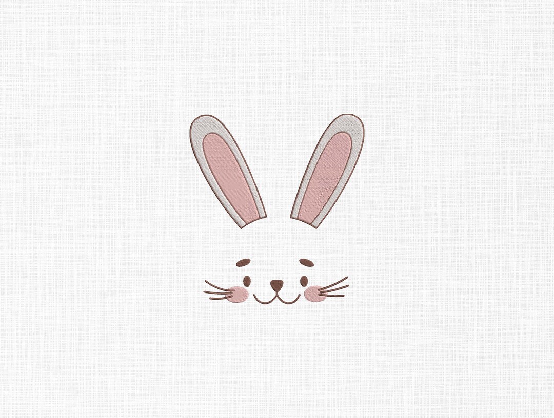 Bunny Face Embroidery Design, Easter Embroidery Design, Machine ...