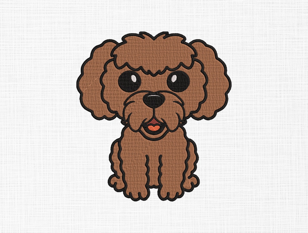 Cute Poodle Dog Embroidery Design Cute Dog Embroidery Design Animals ...