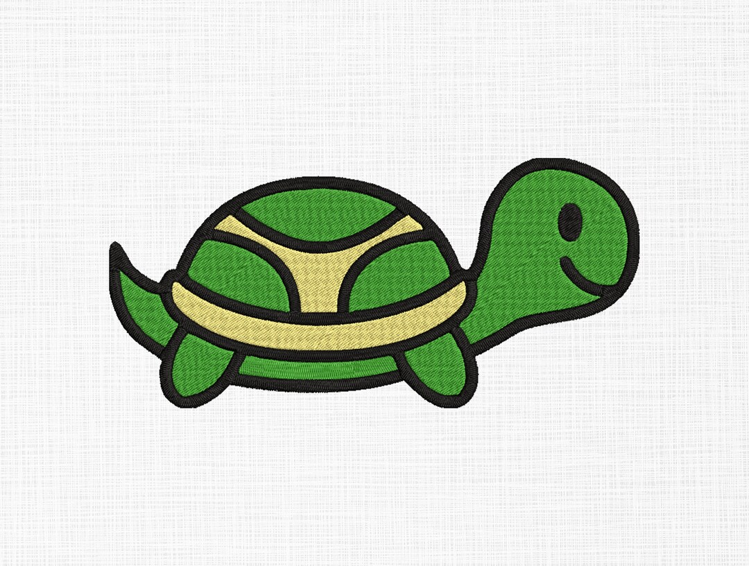 Baby Turtle Embroidery Design Cute Baby Turtle Embroidery Design Animal ...