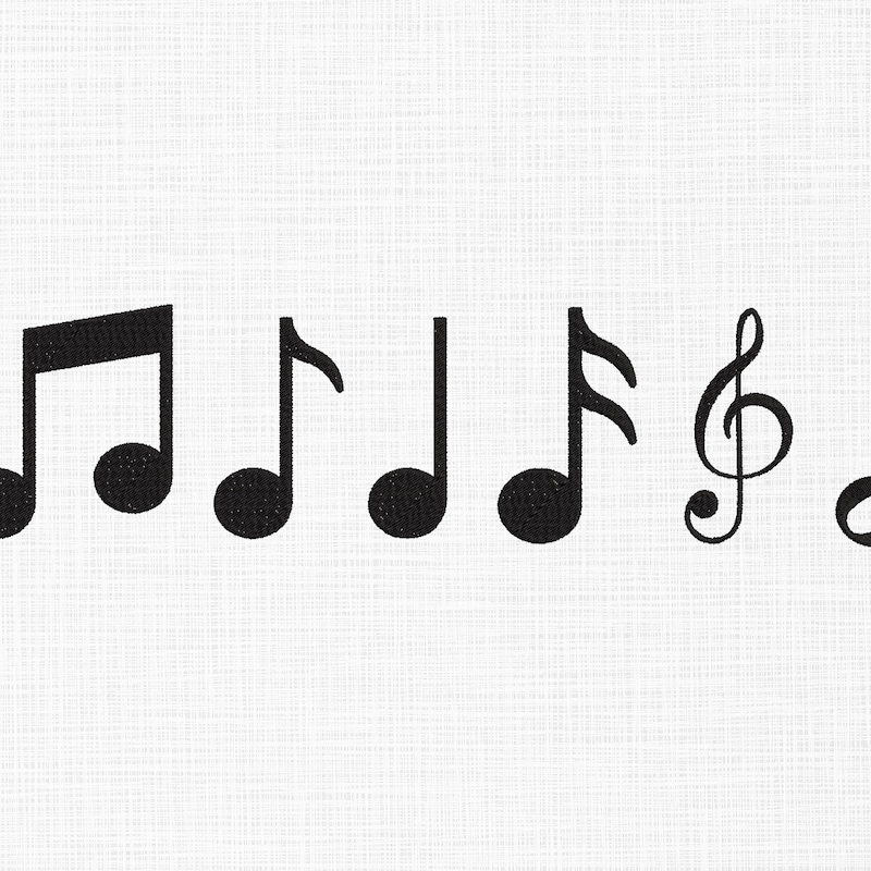 Music Embroidery - Etsy