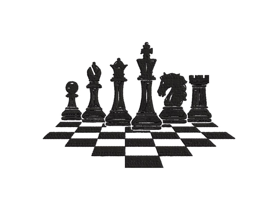 Chess Embroidery Design Files - Chess Pieces Embroidery Files - Chess ...