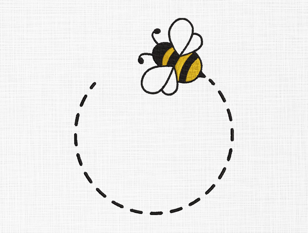 Bee Monogram Embroidery Design Bee Embroidery Design Monogram ...