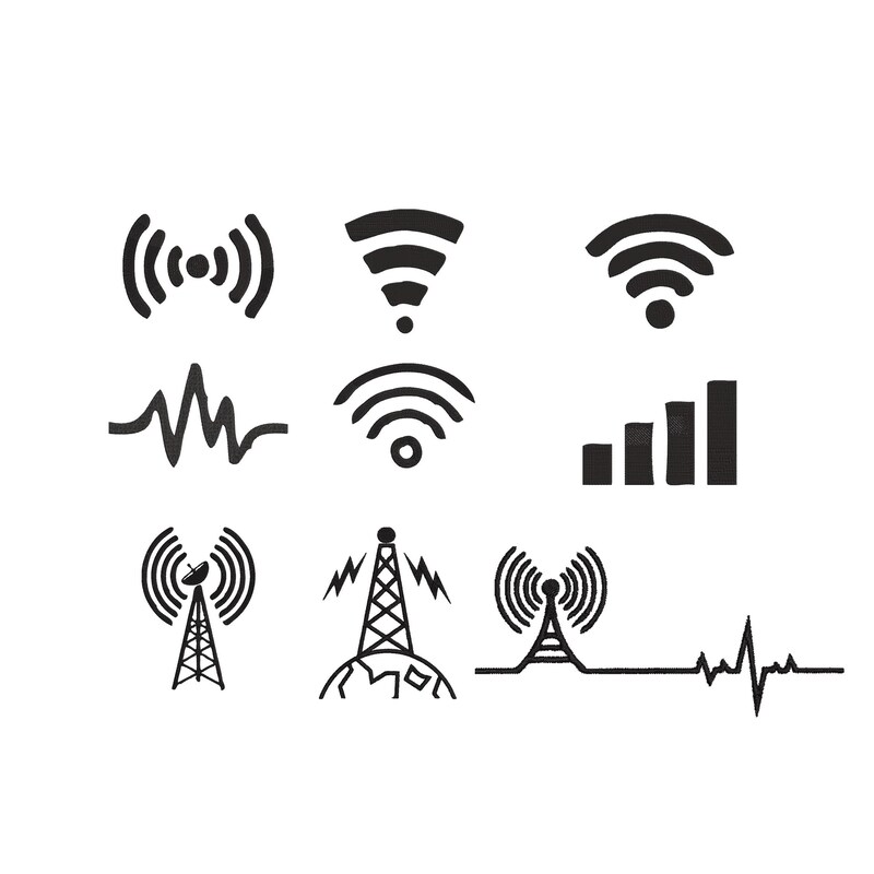 Radio Embroidery Design - Etsy
