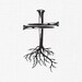 Cross With Roots Embroidery Design Christian Cross Embroidery Nail ...