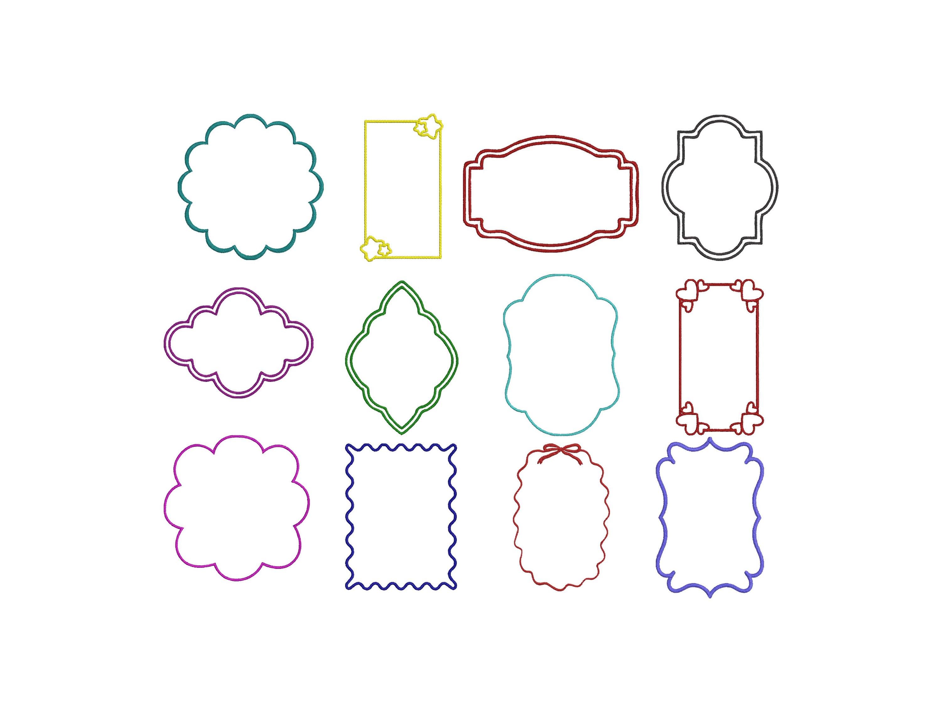 Frame Embroidery Designs, Frame Applique Design, Frame Set Machine ...