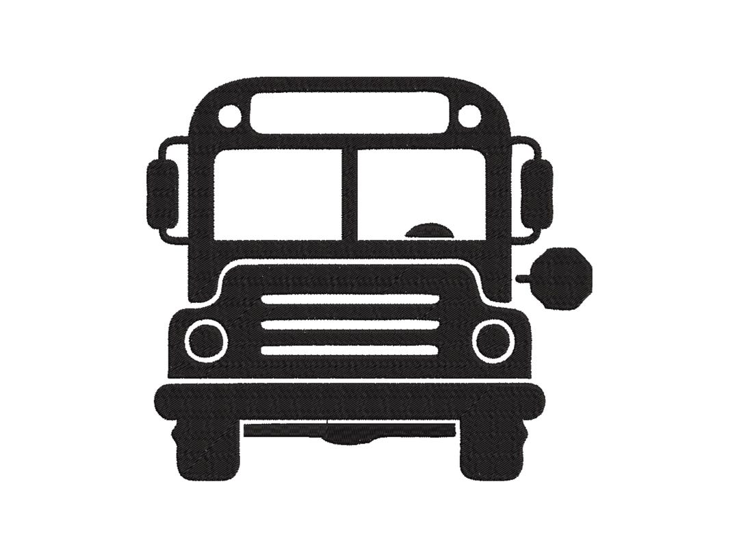 School Bus Embroidery Design - School Bus Silhouette Embroidery Files ...