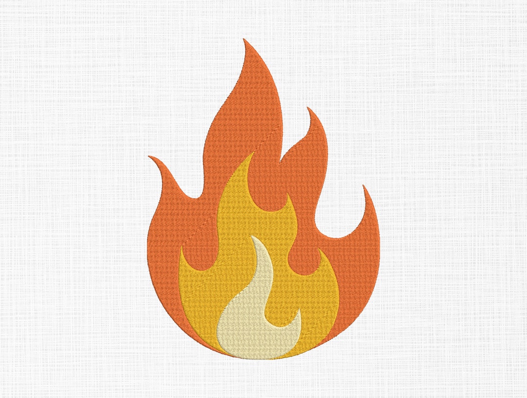 Flame Embroidery Design Flame Embroidery File Fire Embroidery Design ...