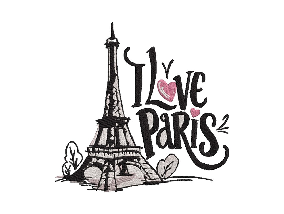 Eiffel Tower Embroidery Design, Eiffel Tower Machine Embroidery, Paris ...