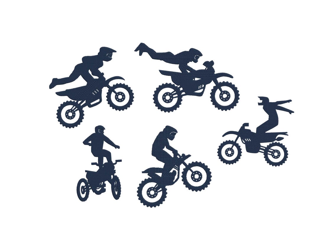 Rider Bundle Embroidery Design, Biker Embroidery Design, Motocross ...