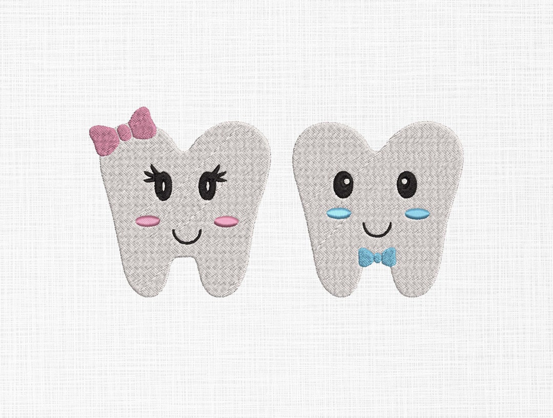 Teeth Embroidery Design Cute Teeth Embroidery Design Kids Embroidery ...