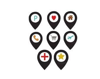 Map Location Icon Embroidery, Location Embroidery Design, Map Icon ...
