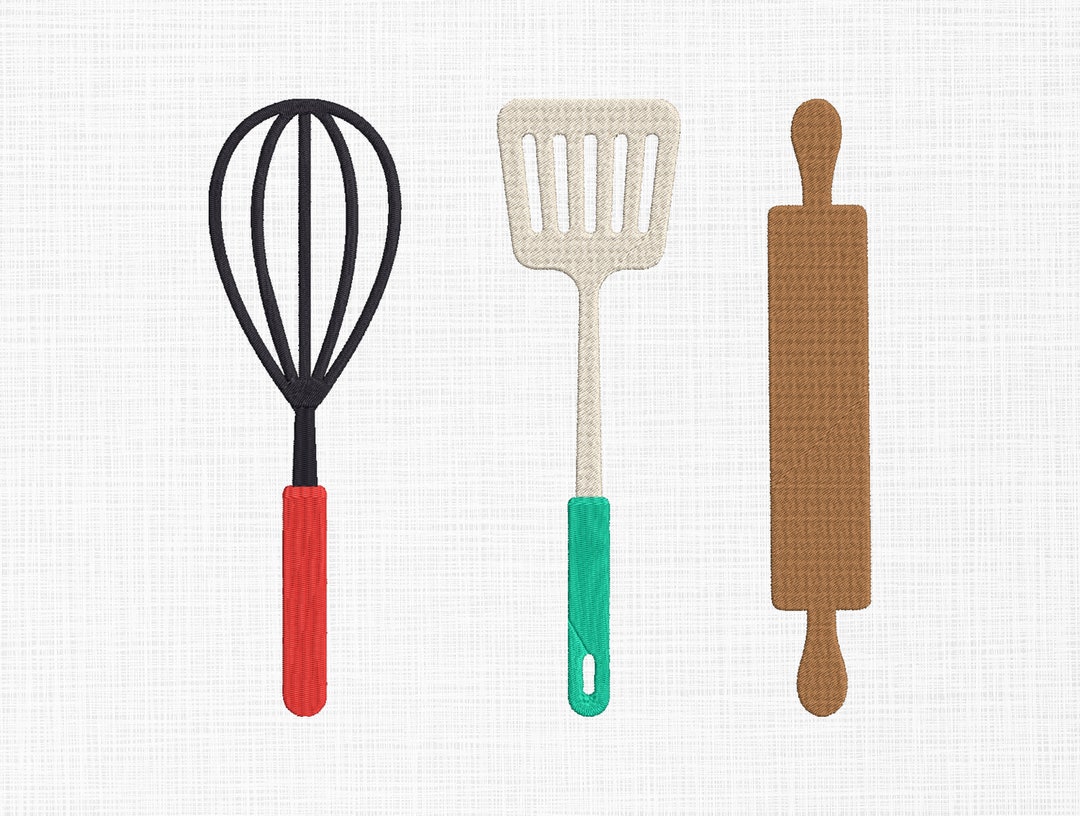 Kitchen Tools Bundle Embroidery Design Beater Embroidery Design Roller ...
