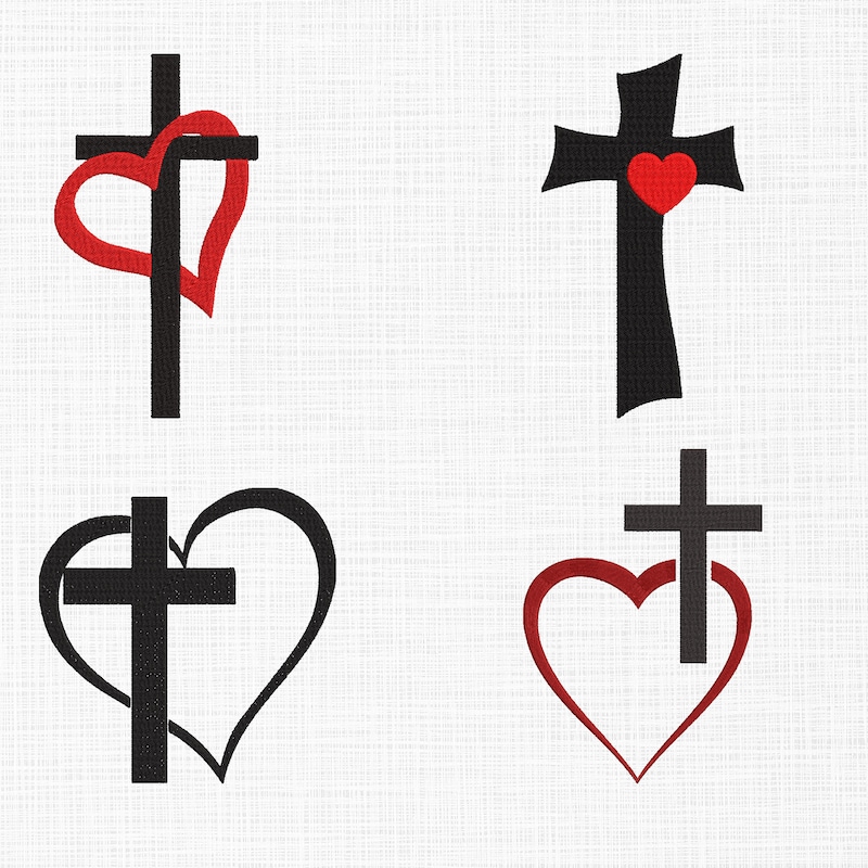 Cross and Heart - Etsy